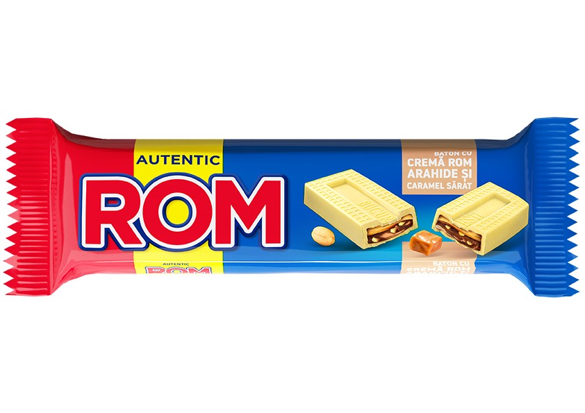 BATON ROM ALB CU ARAHIDE 44G – Paco Supermarket | Acum și online!
